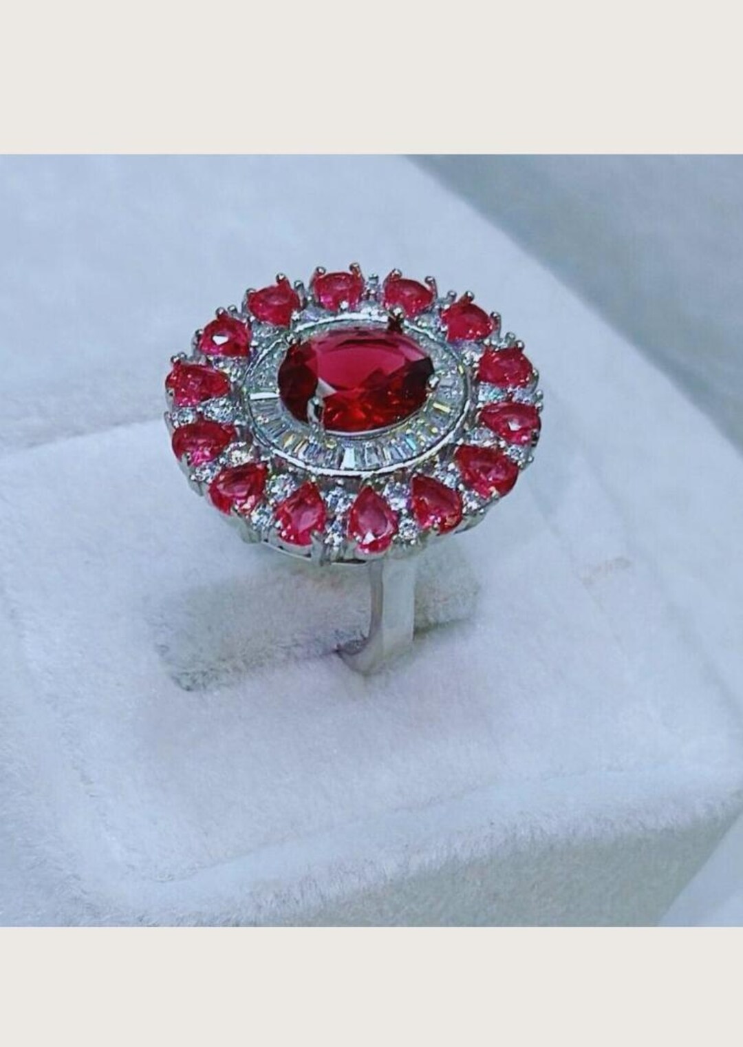 Diamond Mounted Round Ruby Model Ring | Gift Product With LUXARA ...