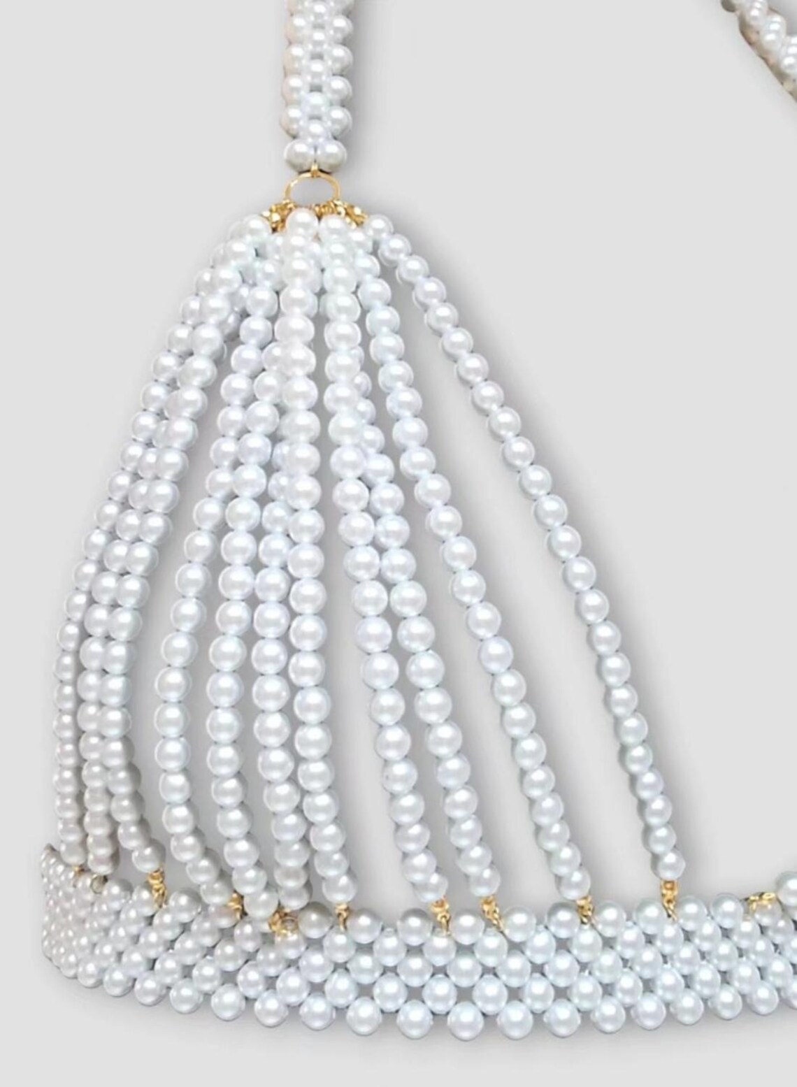 Handmade Pearl Bustier | Goddess Grace - Etsy