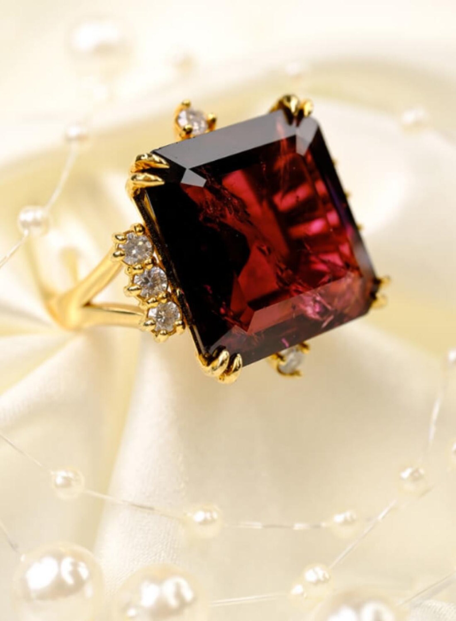 Our Original Tourmaline Crystal 18K Gold Design Ring - Queen's Ring - Etsy