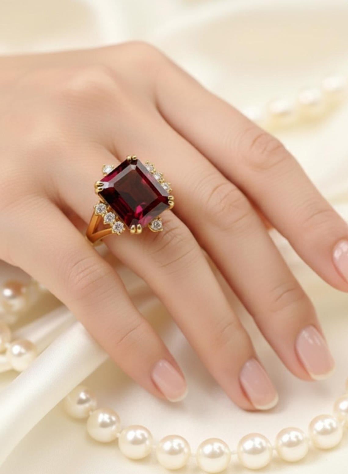 Our Original Tourmaline Crystal 18K Gold Design Ring - Queen's Ring - Etsy