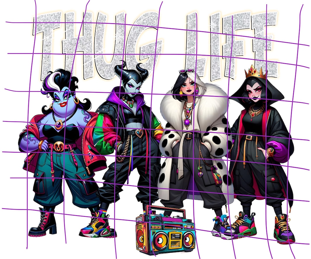 Disney Villans Thug Life PNG Digital Download - Etsy
