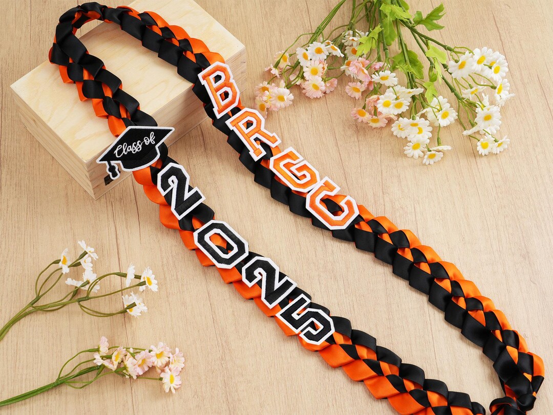Personalized Name Graduation Lei,2025 Graduation Lei,handcrafted Satin ...