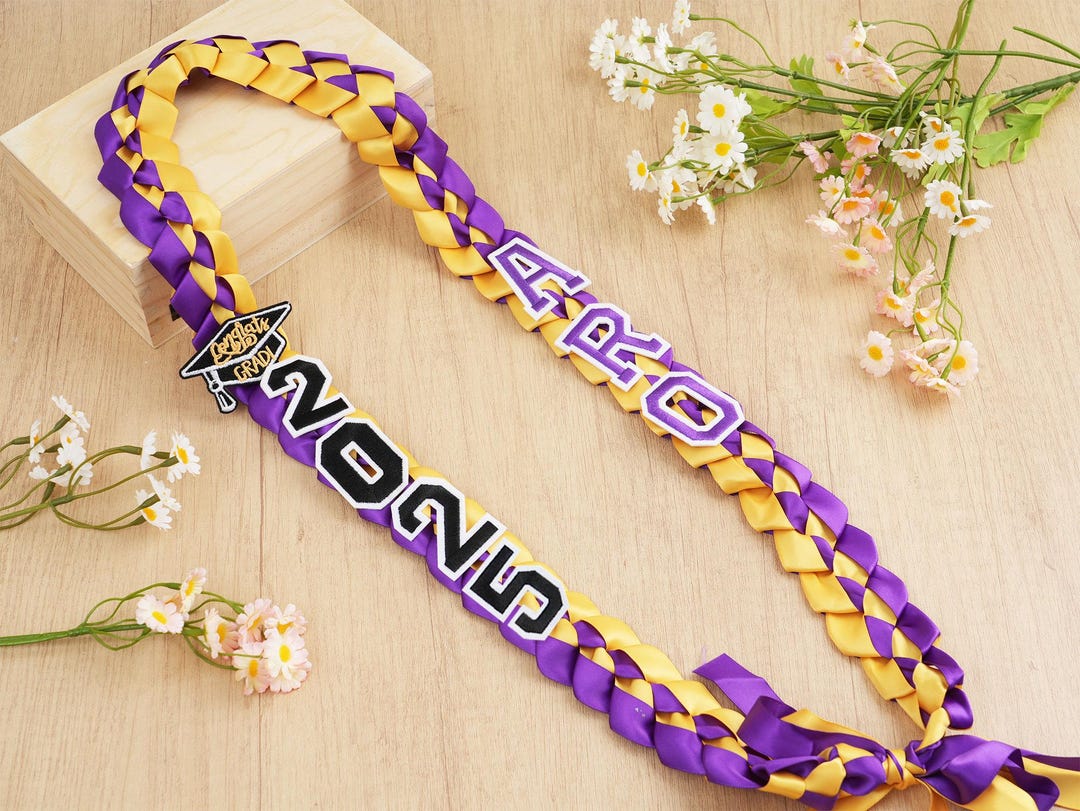 Personalized Graduation Lei 2025: Handcrafted Satin Ribbon Stole - Etsy