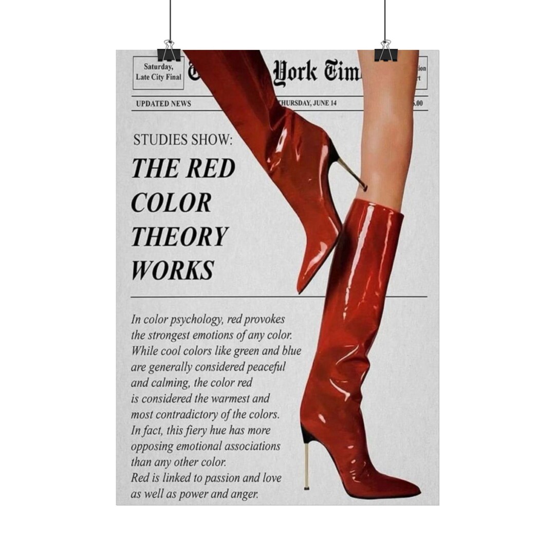 The Red Color Theory Aesthetic Wall Art Poster Home Decor - Etsy