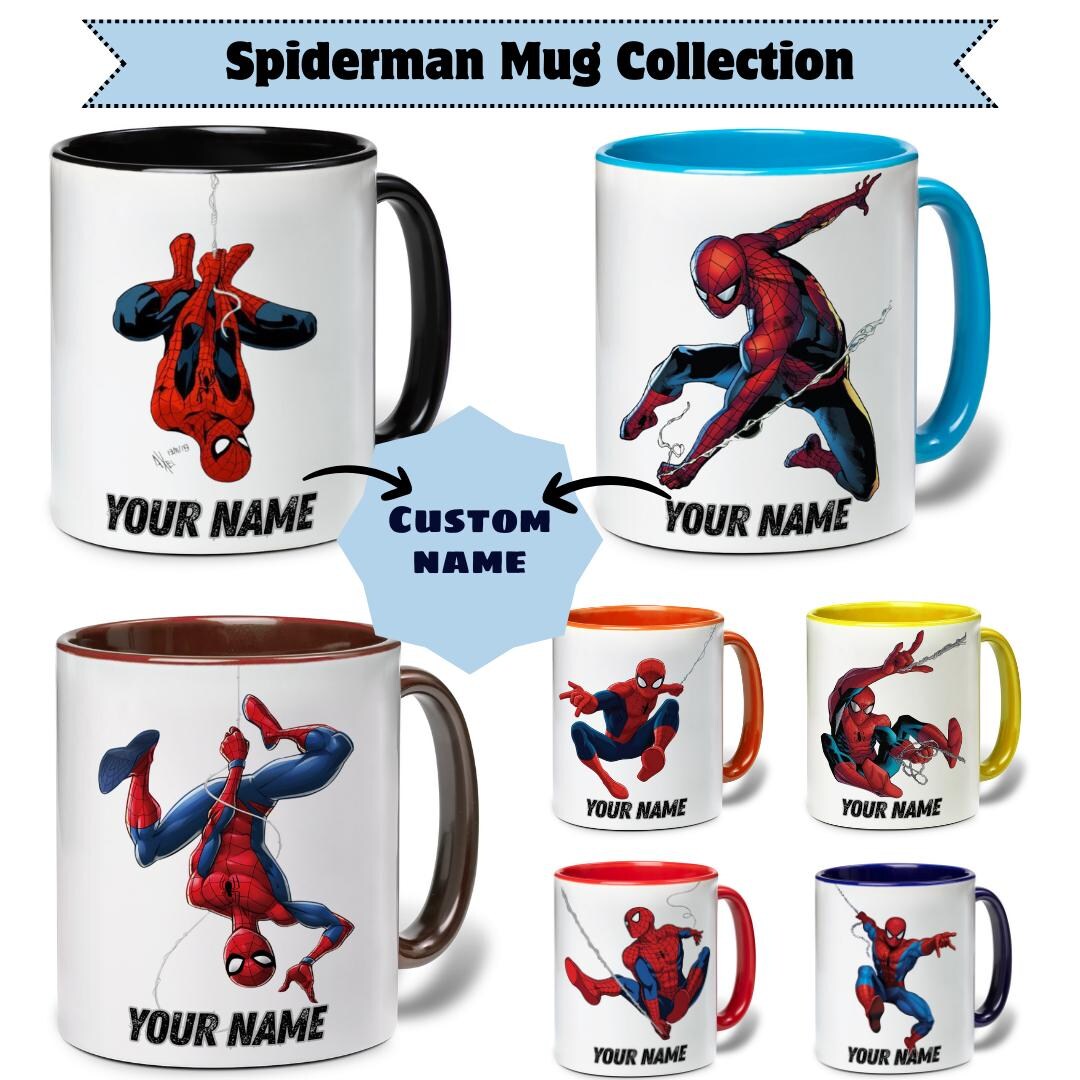 Personalized Mug, Spiderman Mug, Spiderman Collection Mug, Best Gift ...