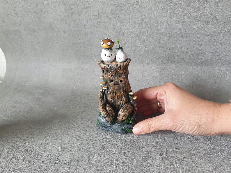 Cute Tree Spirit Forest Sprite With Mushroom Sprouts Fantastical ...