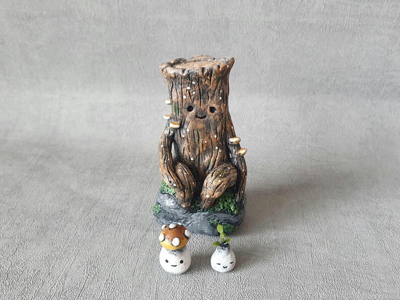 Cute Tree Spirit Forest Sprite With Mushroom Sprouts Fantastical ...