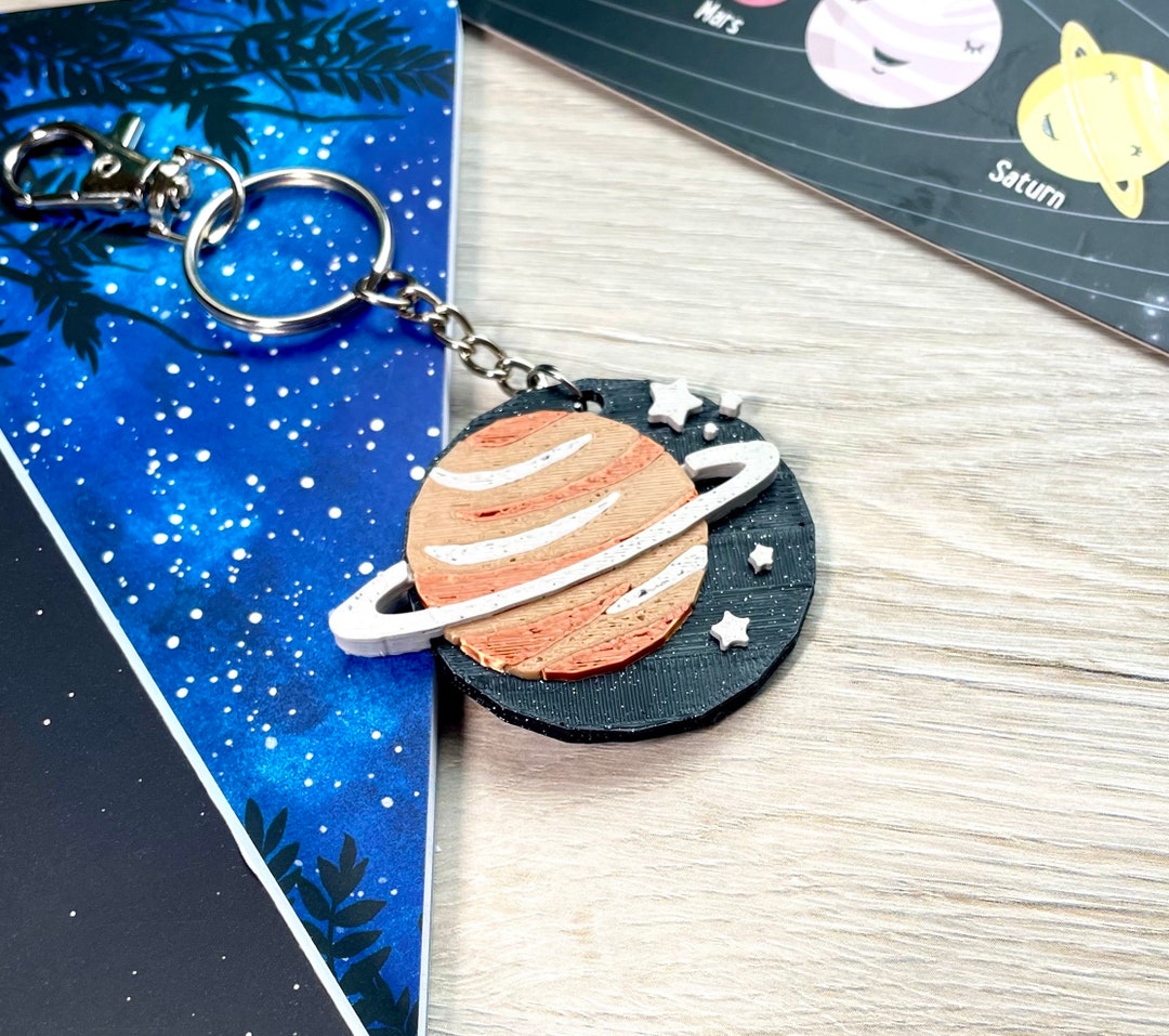 3D Printed Planet Keychain - Etsy