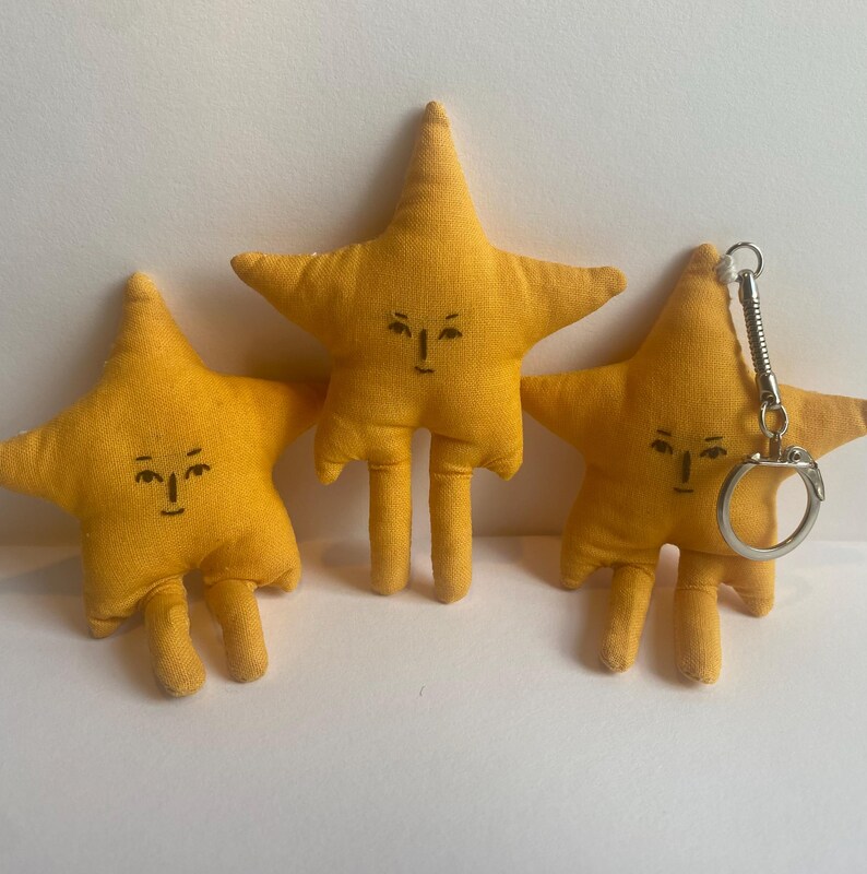 Star Man Pose-able Embroidered Plush Figure/key Ring. Plushie Toy ...