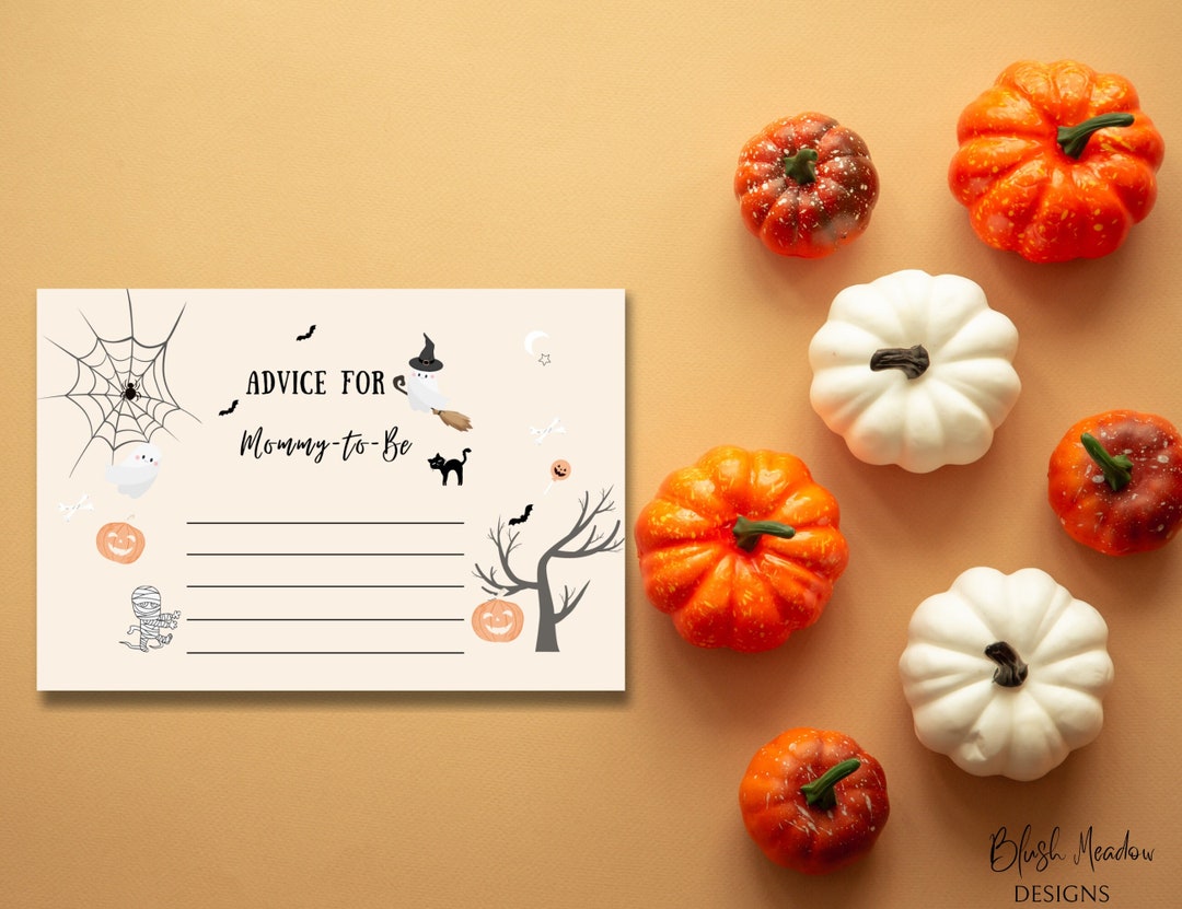 Editable Halloween Little Boo Advice for Mommy-to-be - Etsy