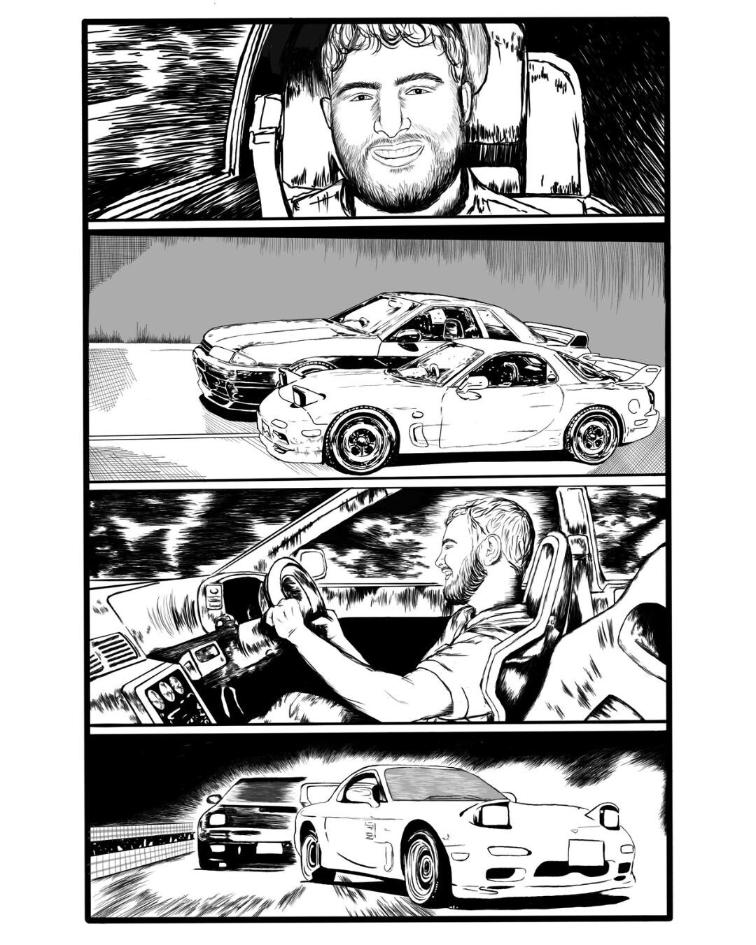 Personalized Comic, Custom Car Comic, Car Drawing, Race Car Art, Car ...