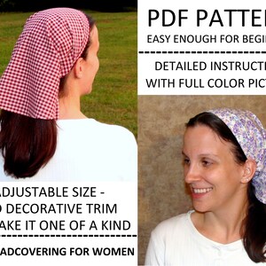 Adult Women's Christian Veil Headcovering Pattern, Long Modest Covering ...