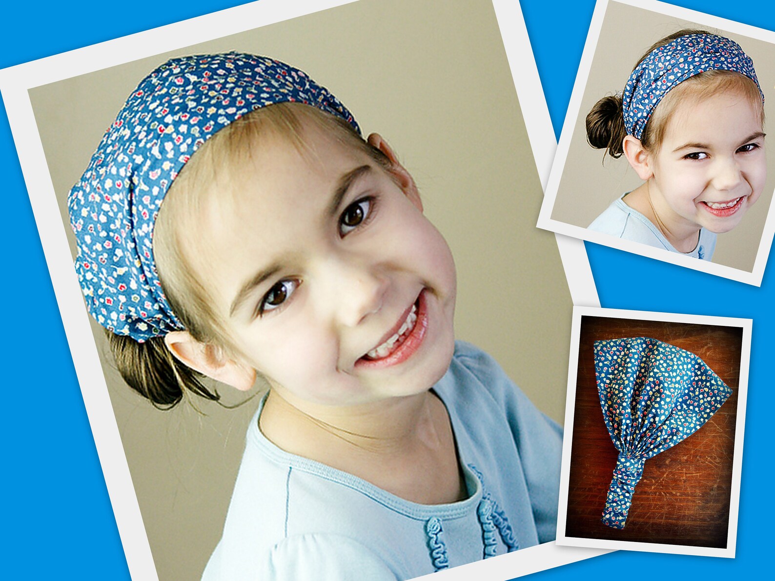 CHILDRENS Easy Fabric Headband Pattern Girls - Head Scarf Pattern ...