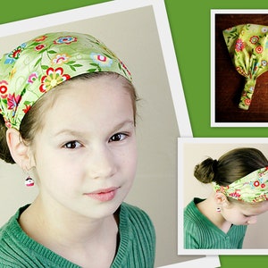 ADULT + CHILDRENS Bandana Headband Pattern Fabric Headband Tutorial DIY ...