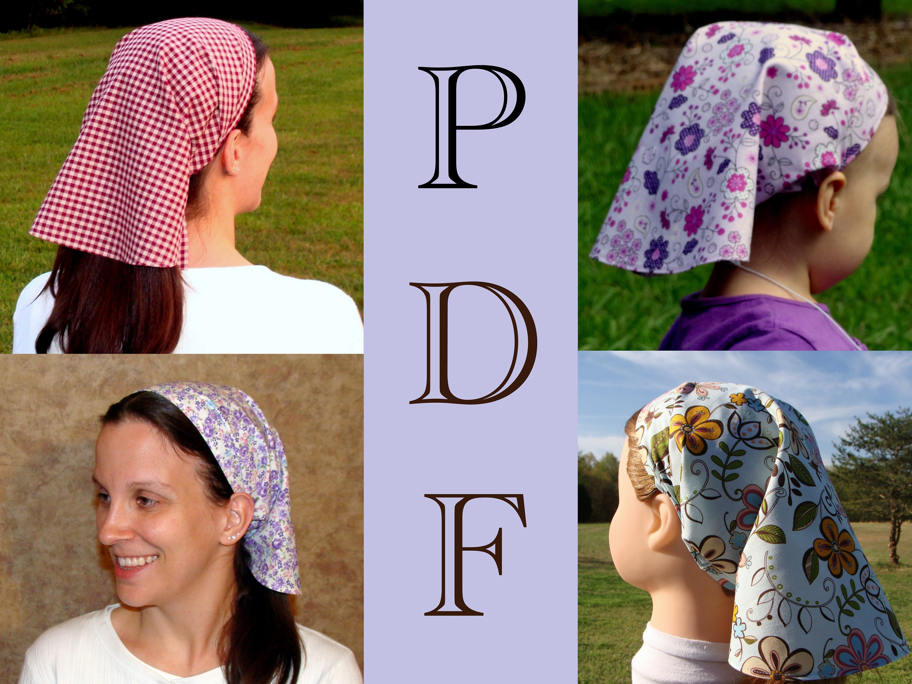 ADULT + CHILDRENS Women Headcovering Tutorial Sewing Pattern ...