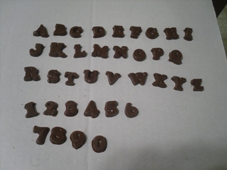 ABC and 123 Chocolate Candies - Etsy