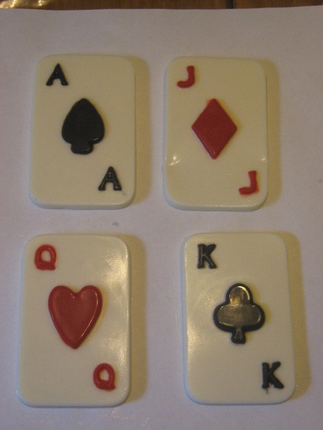 Set of 4 Chocolate Playing Cards - Etsy