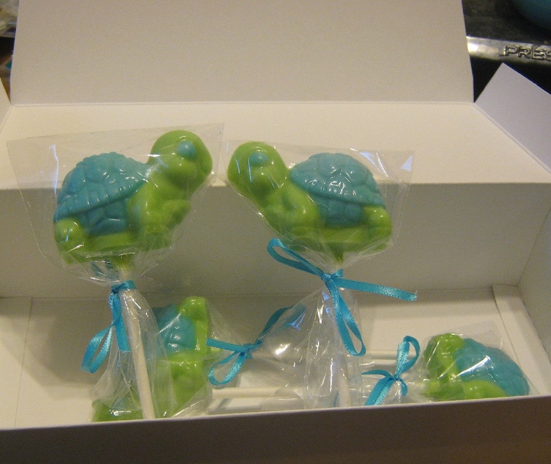 One Dozen Adorable Turtle Lollipops Suckers Party Favors - Etsy