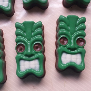 One Dozen Tiki Mask Chocolate Covered Sandwich Cookie Party Favors - Etsy