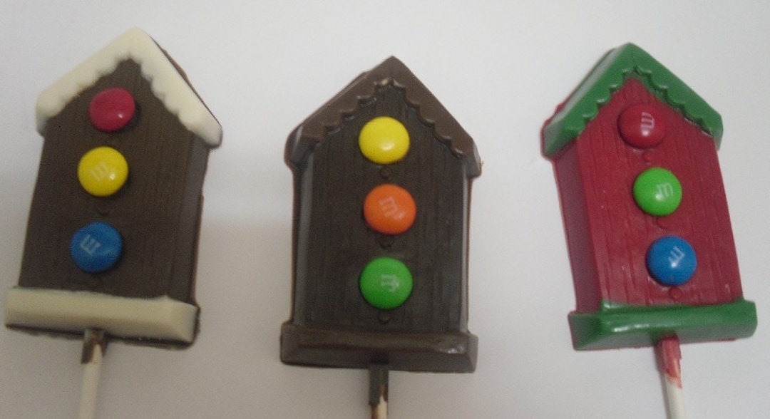 One Dozen Bird House Lollipops Suckers Party Favors With Candy Coated ...