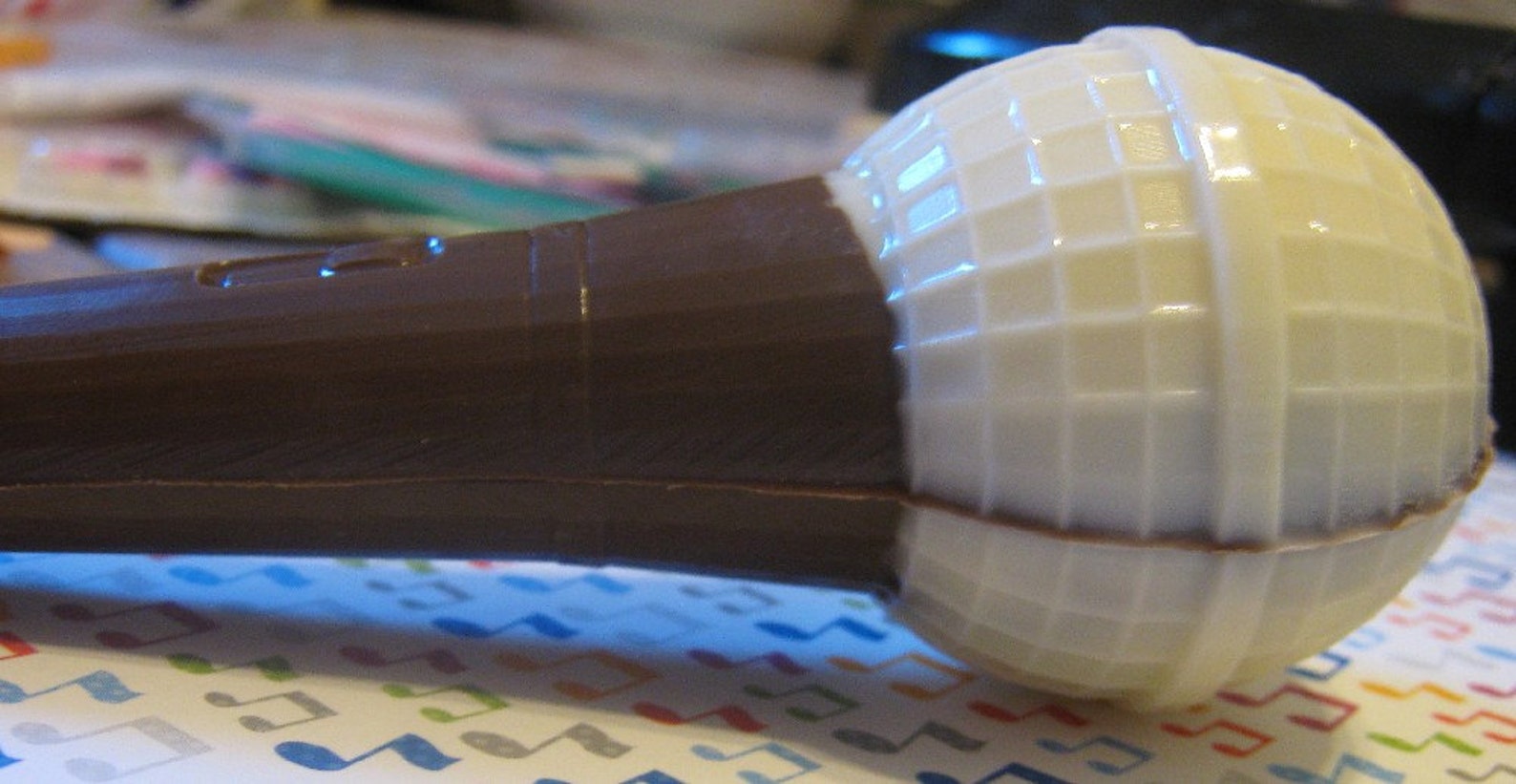 Solid Chocolate Microphone Cake Topper Party Favor | Etsy