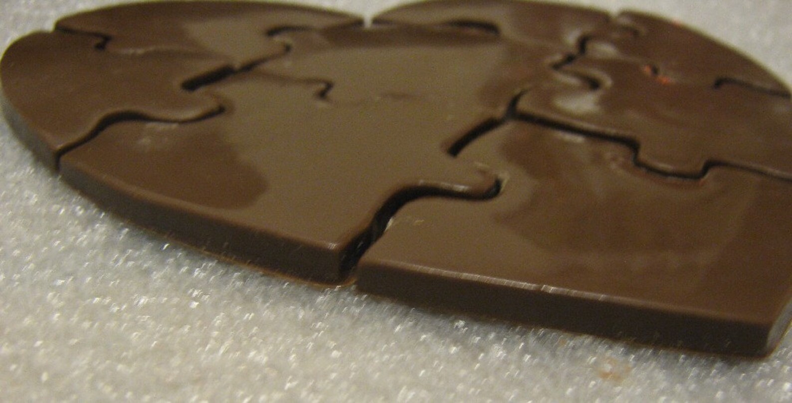 Working Chocolate Heart Puzzle Love Valentine | Etsy