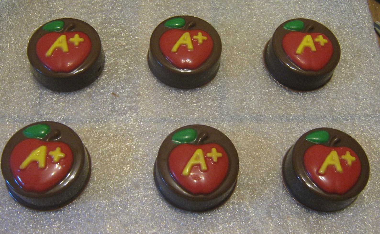 One Dozen A Plus Apple Chocolate Covered Sandwich Cookie | Etsy