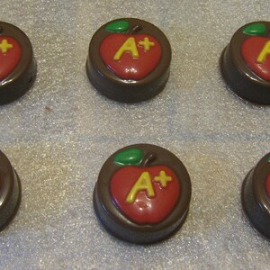 One Dozen A Plus Apple Chocolate Covered Sandwich Cookie Teacher Gift ...