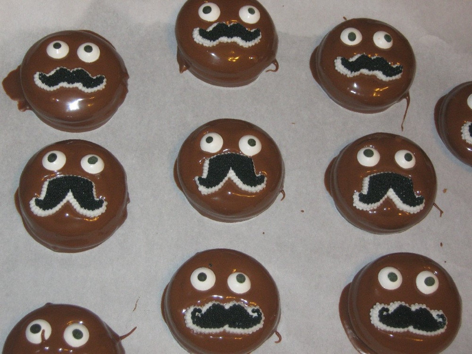 LIMITED AVAILABILITY - Mustache Face Chocolate Covered Sandwich Cookies ...