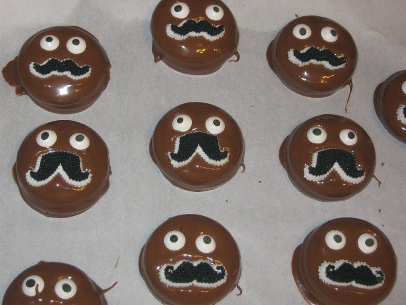 LIMITED AVAILABILITY - Mustache Face Chocolate Covered Sandwich Cookies ...
