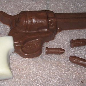 Large Chocolate Revolver With Bullets - Etsy