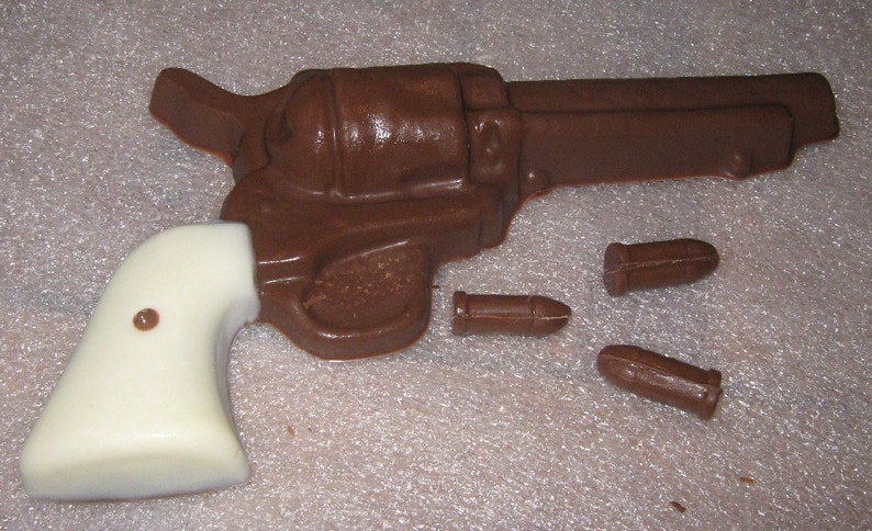 Large Chocolate Revolver With Bullets - Etsy