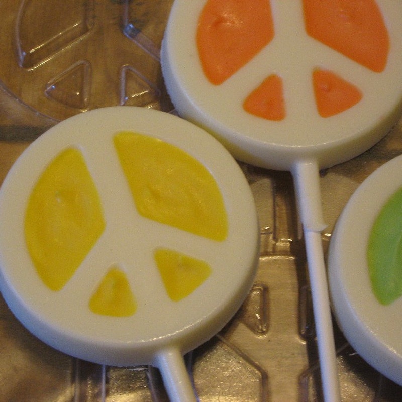 Peace Sign Lollipop - Etsy