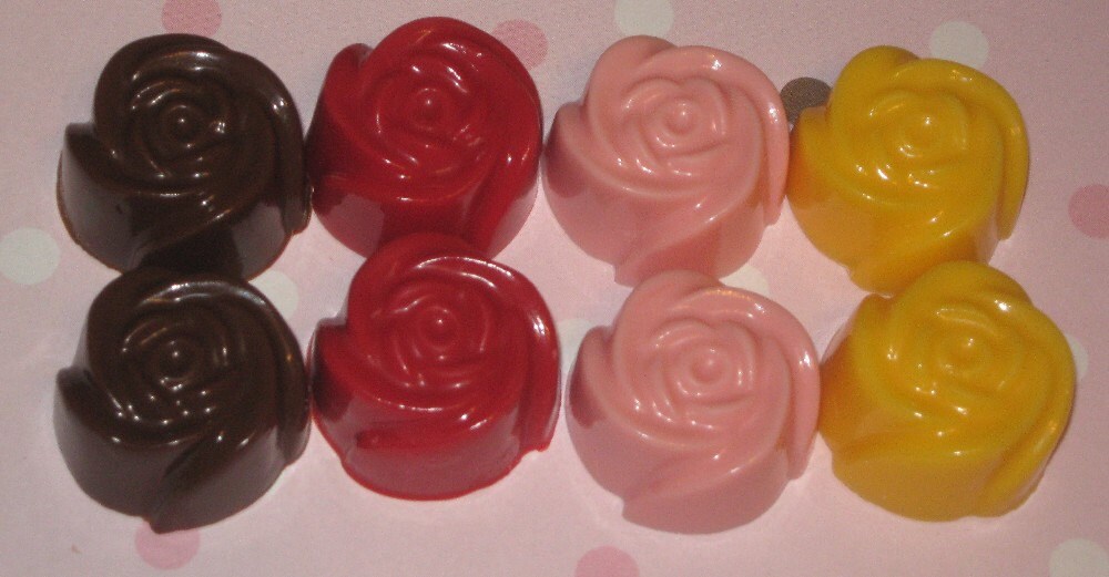 16 Piece Mini Rose Bite Poppers Party Favors Cupcake Toppers | Etsy