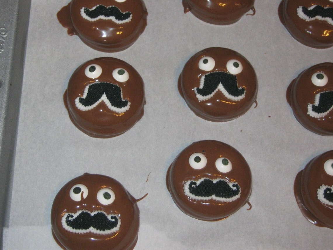 LIMITED AVAILABILITY - Mustache Face Chocolate Covered Sandwich Cookies ...