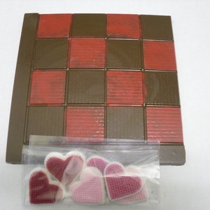 Checker Board With Checkers - Etsy