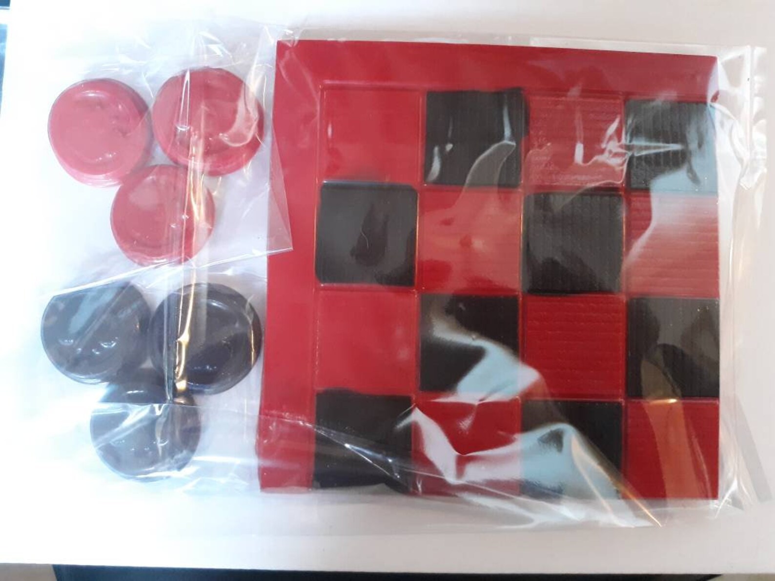 Checker Board with Checkers | Etsy