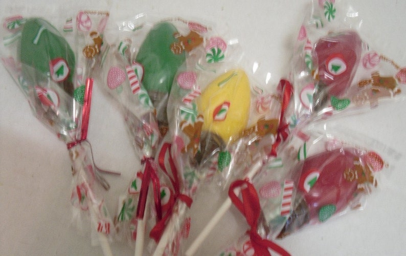 Christmas Lightbulb Lollipops - Etsy