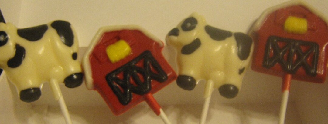 12 Large Barn and Cow Lollipop Suckers Farm Party Favors - Etsy
