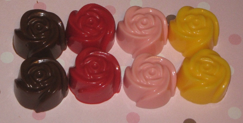 16 Piece Mini Rose Bite Poppers Party Favors Cupcake Toppers | Etsy