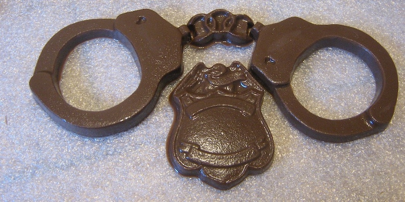 Chocolate Handcuffs Chain and Police Badge Party Favor - Etsy