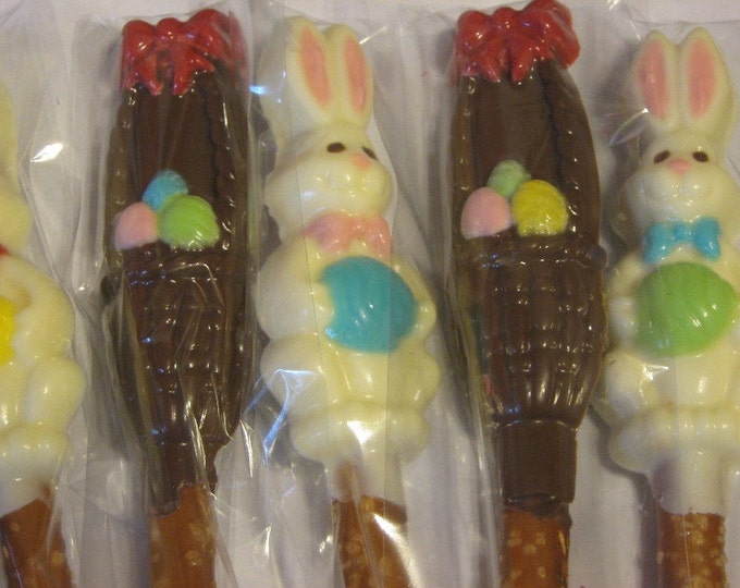 Easter Chocolate Covered Pretzel Rods 6 Piece - Etsy