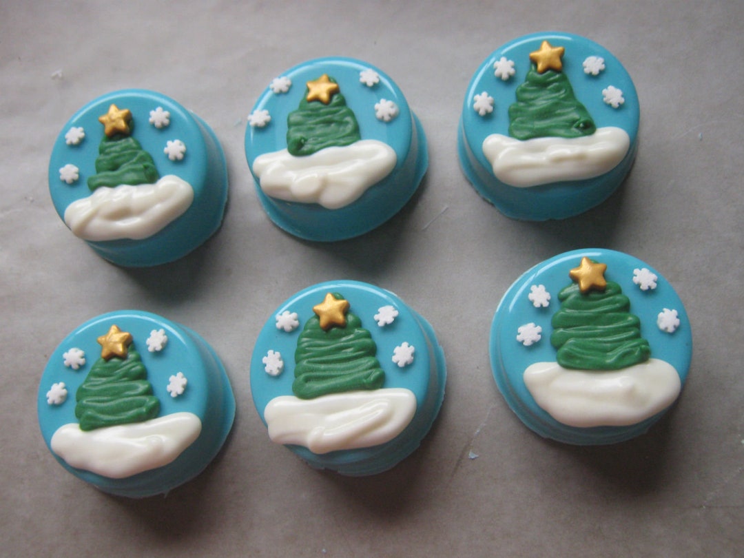 Winter Tree Chocolate Covered Sandwich Cookie Party Favors - Etsy