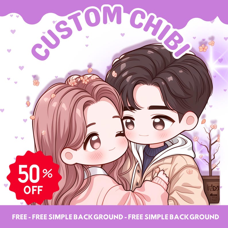 Custom Chibi Portrait | Anime Style Drawing, Personalized Gift - Etsy