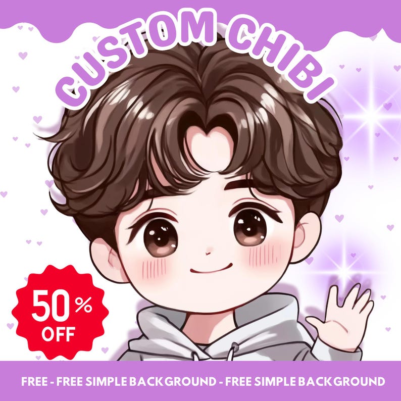 Custom Chibi Portrait | Anime Style Drawing, Personalized Gift - Etsy