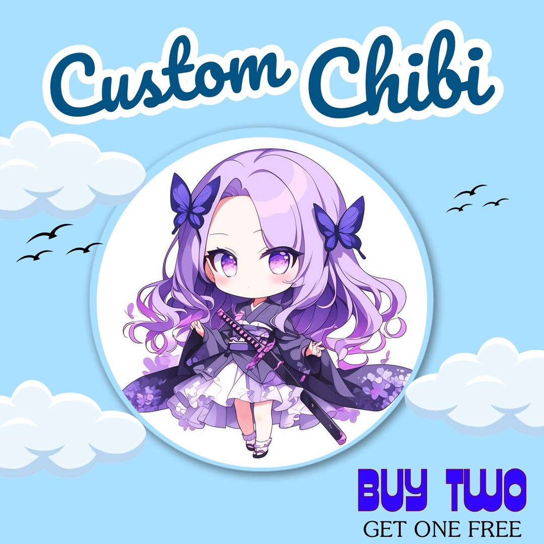 Custom Chibi Art Chibi Portrait Chibi Kawaii Chibi Art Commissions ...