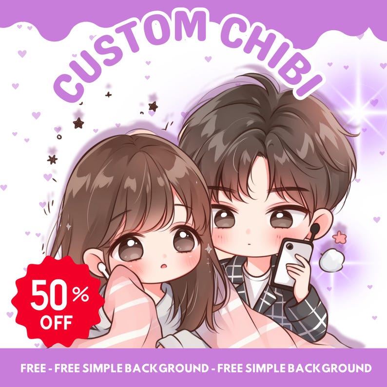 Custom Chibi Portrait | Anime Style Drawing, Personalized Gift - Etsy