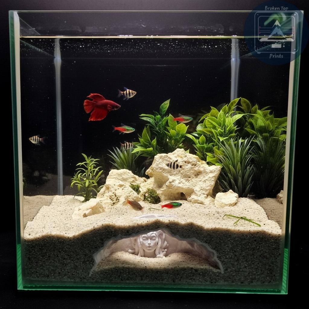 Medusa’s Lair – Aquarium & Terrarium Cave Hideout for Fish, Shrimp, and ...