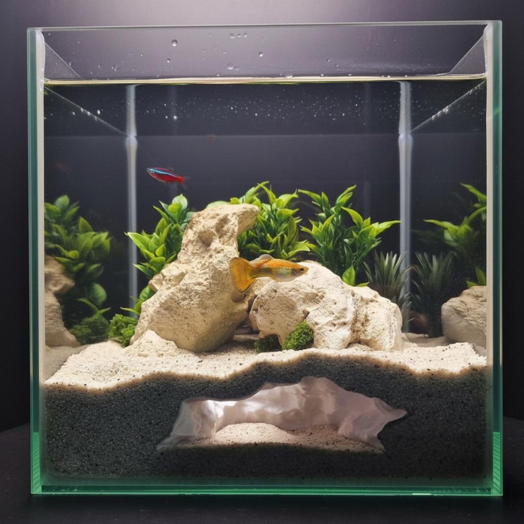Substrate Tunnel Cave Hardscape Decor, Underground Hide Shelter Terrain ...