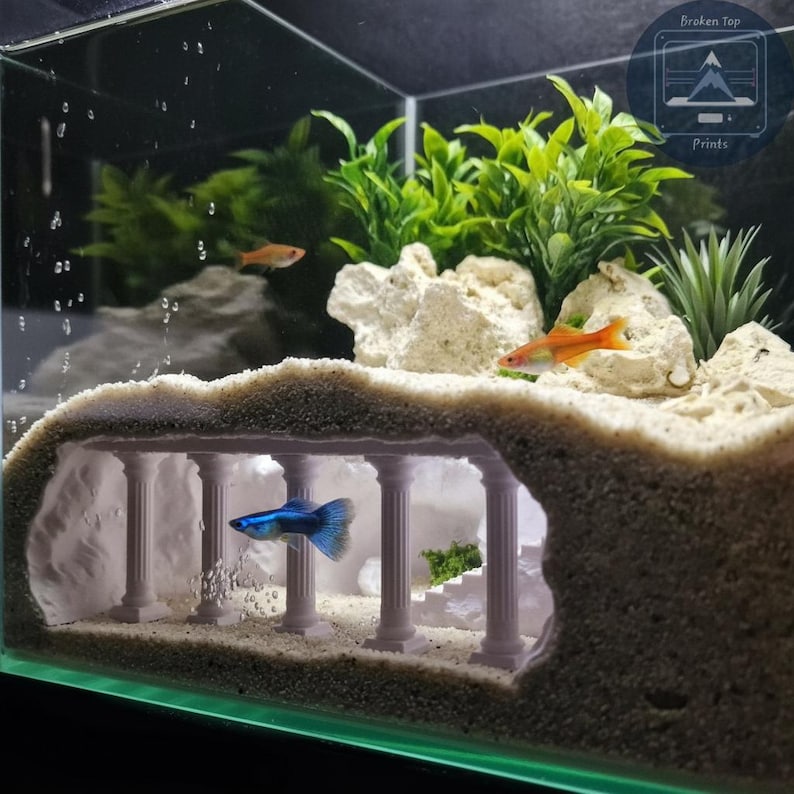 Lost Pillars Grotto Aquarium Terrarium Cave Hideout for Fish Shrimp and ...